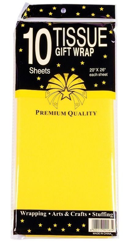 Tissue Paper Bright Yellow - Pack of 10 Sheets | Packaging | Tissue ...