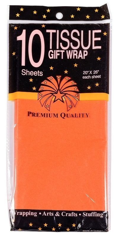 Tissue Paper Orange - Pack of 10 Sheets | Packaging | Tissue Paper ...