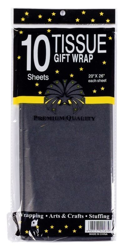 Tissue Paper Black - Pack of 10 Sheets | Packaging | Tissue Paper ...