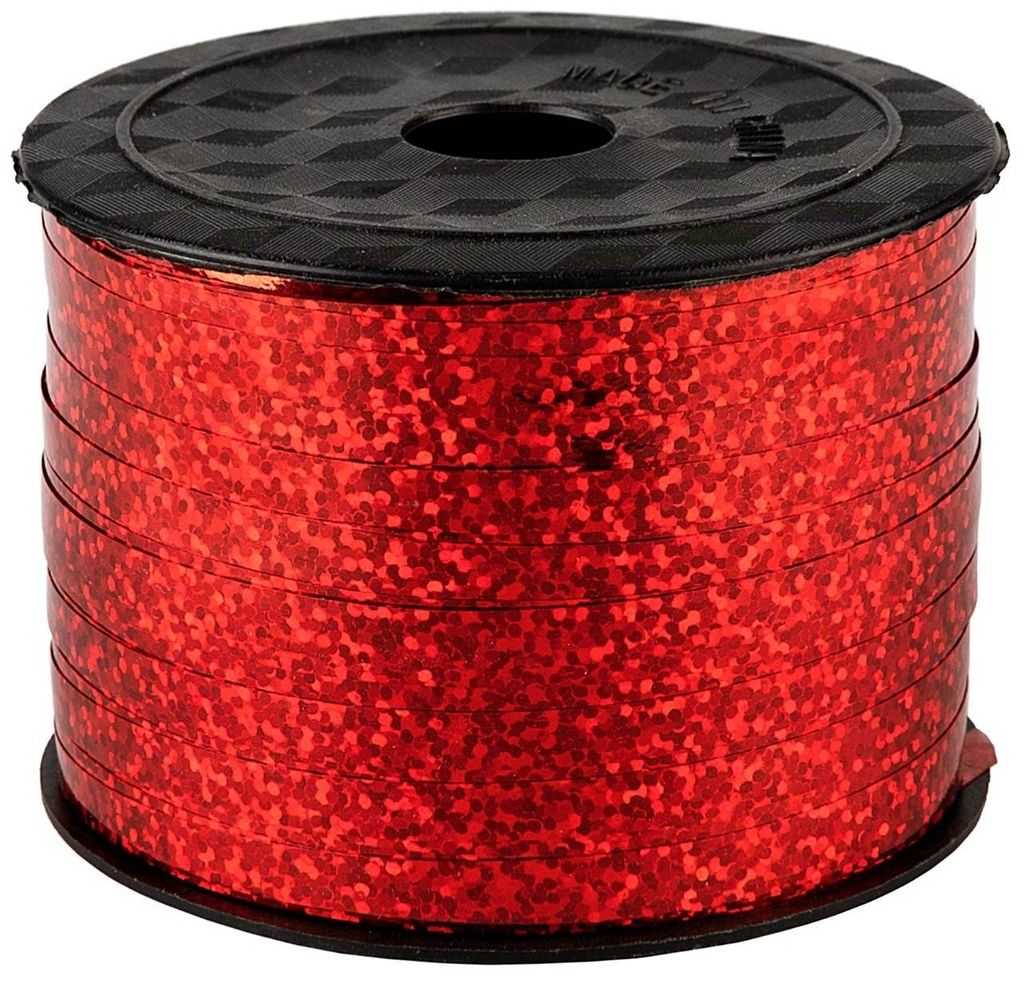 Metallic Red Poly Ribbon for Helium Filled Balloons Wedding Birthday ...