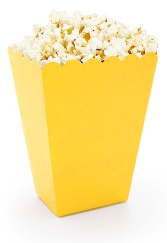 Popcorn Box Plain Yellow - Pack of 6 | Party Supplies | Party Boxes ...