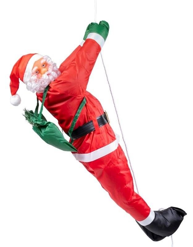 60cm Outdoor Father Christmas on Rope | Party Supplies | Festive ...