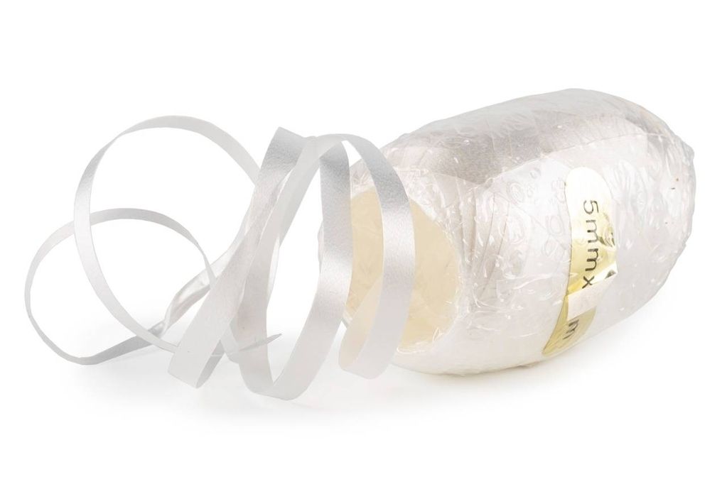 White Balloon Poly Ribbon Cob Bobbin 5mm x 20m | Party Supplies ...