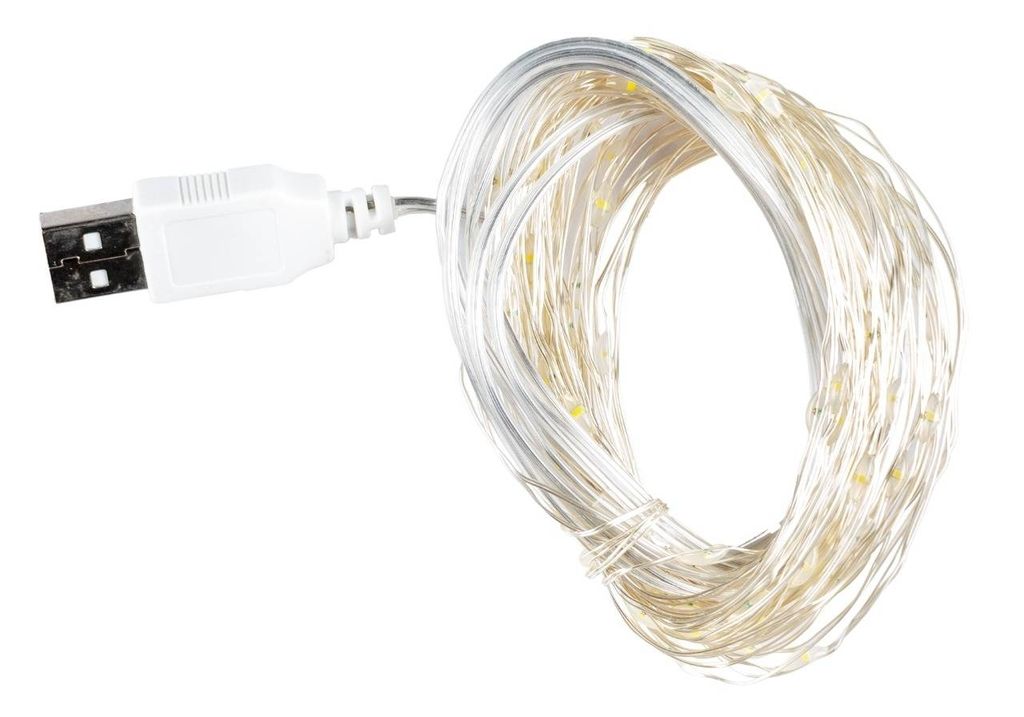 10 meter Cool White USB Operated Fairy Lights x100 LED's | Fairy Lights ...