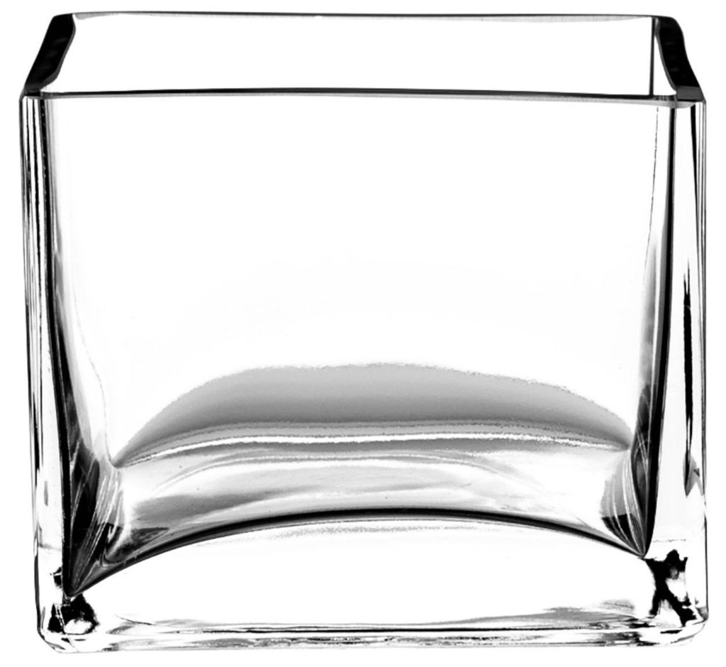 8.5cm Rectangular Clear Glass Vase | Glassware | Shop Online | J.A ...