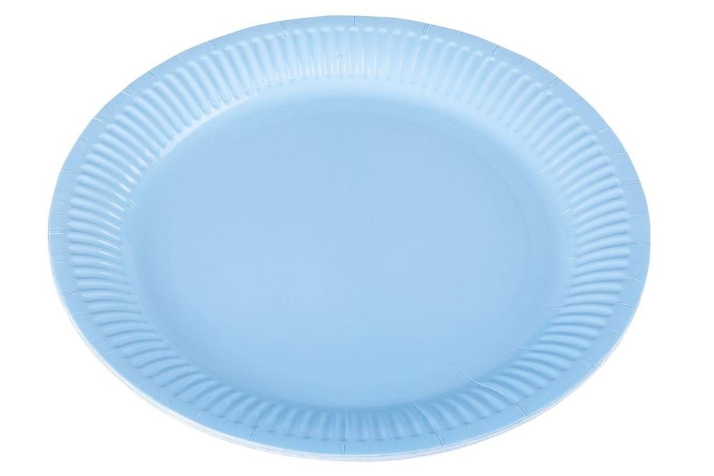 Baby/Light Blue Eco-Friendly Dinner Paper Plates Large 23cm - Pack of ...